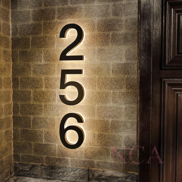 Lit House Numbers - Etsy