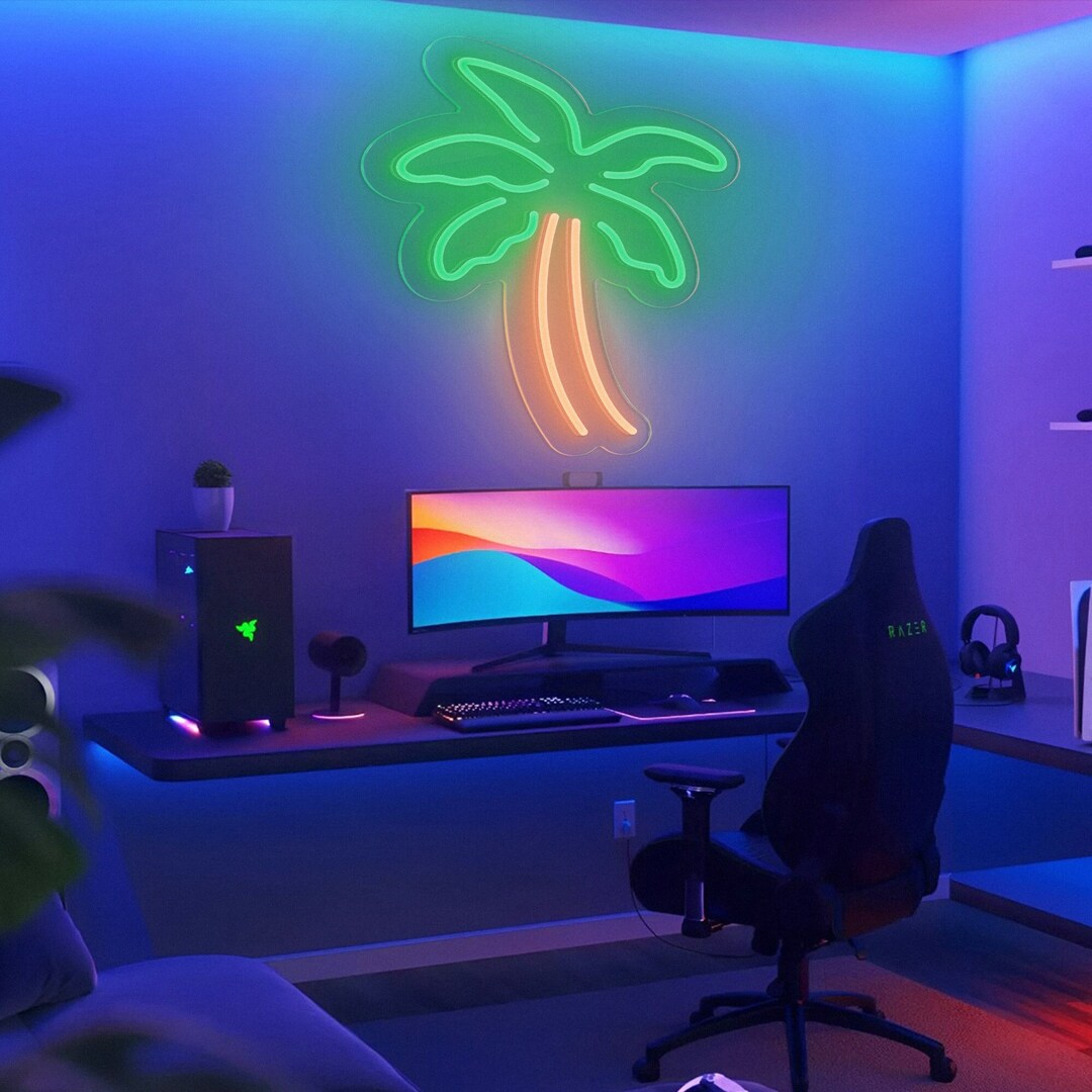 Palm Tree Neon Sign, Neon Sign Palm Tree for Wedding Decor ...