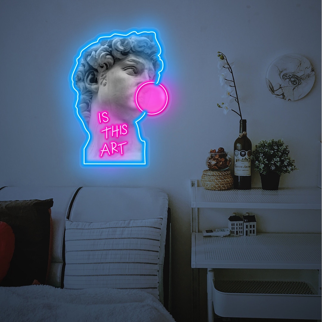 Is This Art Neon Sign, UV Print Acrylic Led Neon Sign, Handmade Neon ...