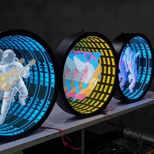 Personalized Illuminated Infinity Mirror,glowing Infinity Mirror Sign ...