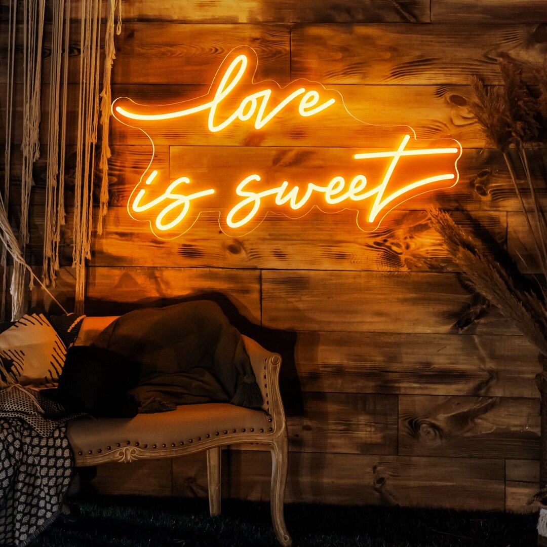 Love is Sweet Wedding Neon Sign,wedding Backdrop Signs ,wedding Decor ...