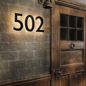 Custom Home Number Sign,house Number Sign, LED Backlit House Numbers ...
