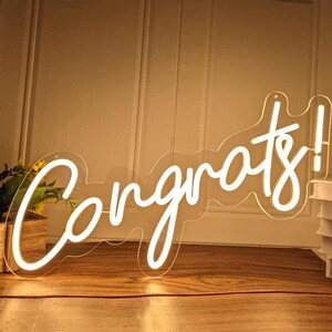 Congrats! Neon Sign for Wedding Valentines Day Party Celebration ...
