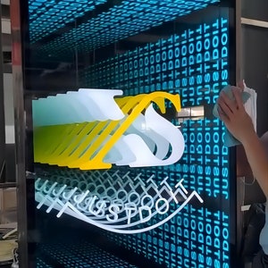 Custom Infinity Mirror LED Logo Sign for Wall,mirror Light Bedroom Wall ...