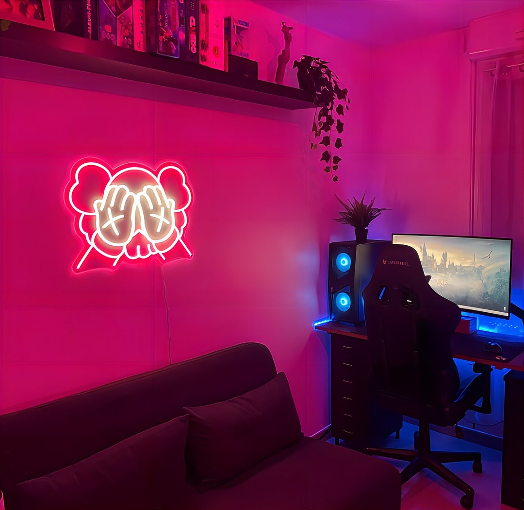 Game Room Neon Sign Gamer Room Decor Anime Neon Sign Custom Kaws Led ...