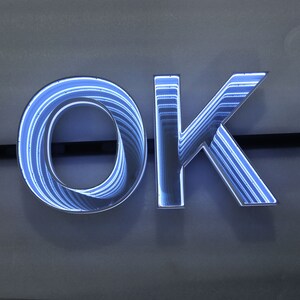 Personalized Infinity Mirror LED Channel Letters,customizable 3D ...