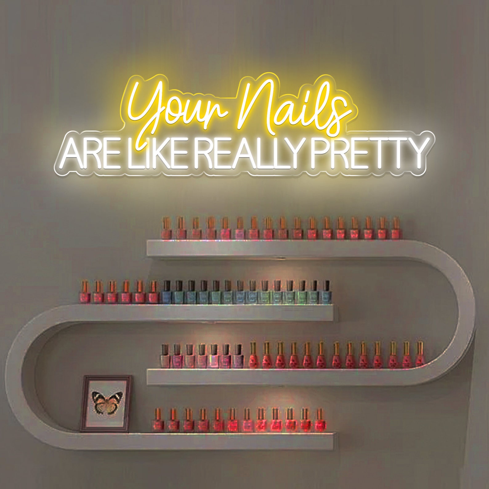 Your Nails Are Like Really Pretty Neon Sign/ Nail Spa Led Sign/ Nail ...