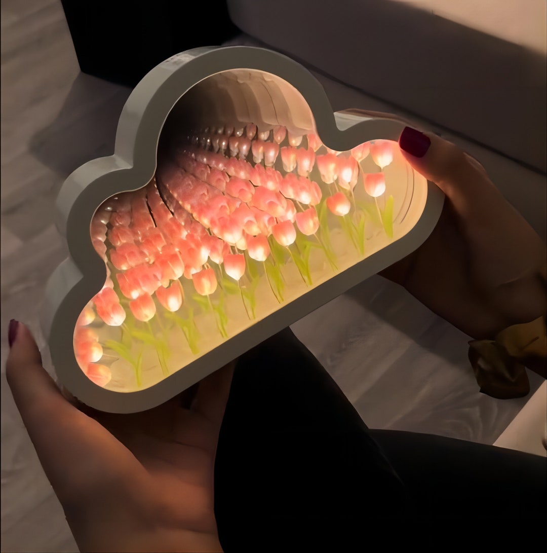 Tulip Flower Sea Cloud Infinity Mirror,infinity Mirror Flower,girls ...
