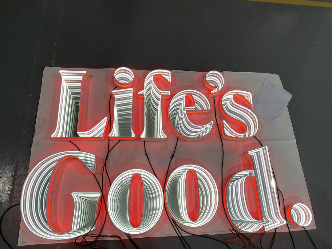 Custom Infinity Mirror LED Logo Sign,infinity Mirror Letters&number ...