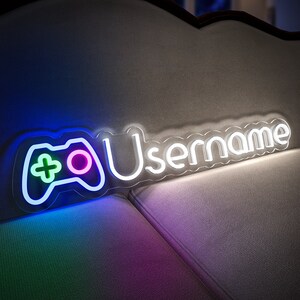Personalized Gamer Tag Neon,custom Username Neon Sign,custom Game Logo ...
