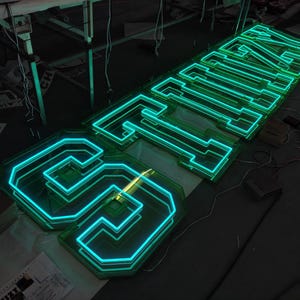Custom Acrylic Neon Number Letter,custom Large Business Neon Sign,3d ...