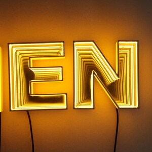 Custom 3d Infinity Mirror Led Letter,custom Bar Sign,custom Salon Led ...
