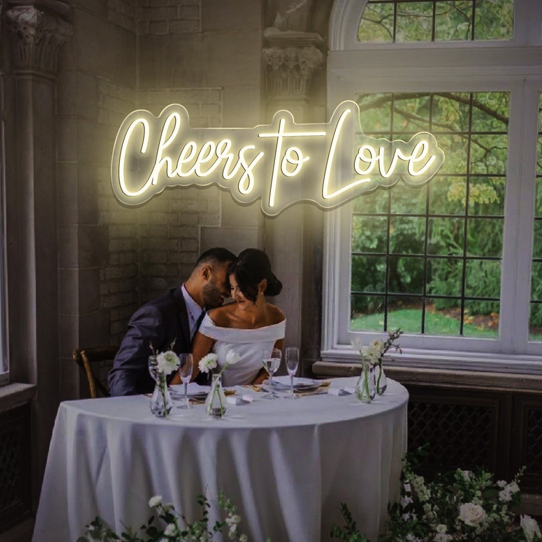 Cheers to Love Neon Sign Wedding Decor Sign Gifts for Couple - Etsy