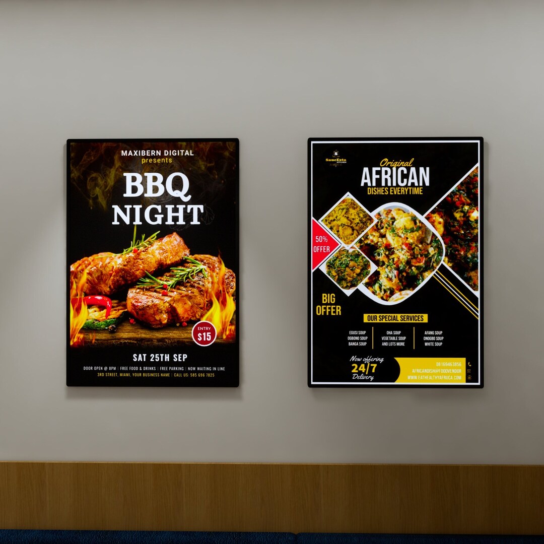 Custom Led Menu Light Box,light Menu Box,ultra-thin LED Light,movie ...