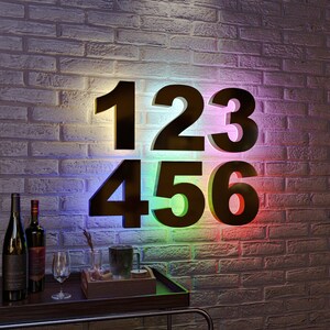 Illuminated Address Number Signs,custom LED House Numbers,led Backlit ...