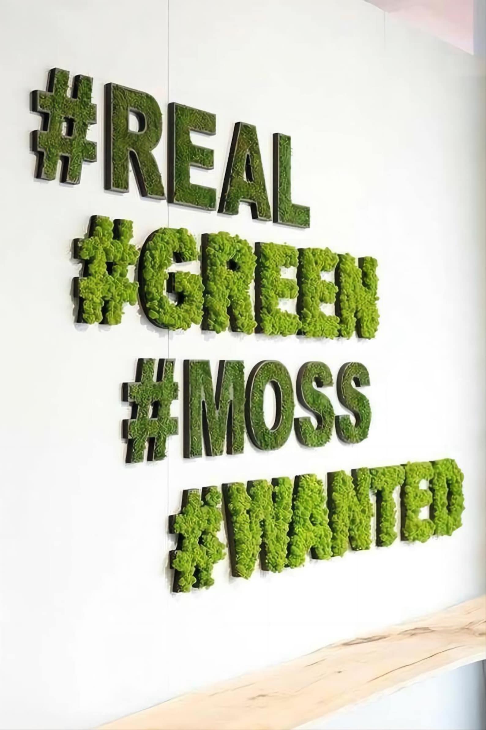 Customized Moss Logo,3d Moss Wall Letters, Shop Logo Sign,salon Logo ...