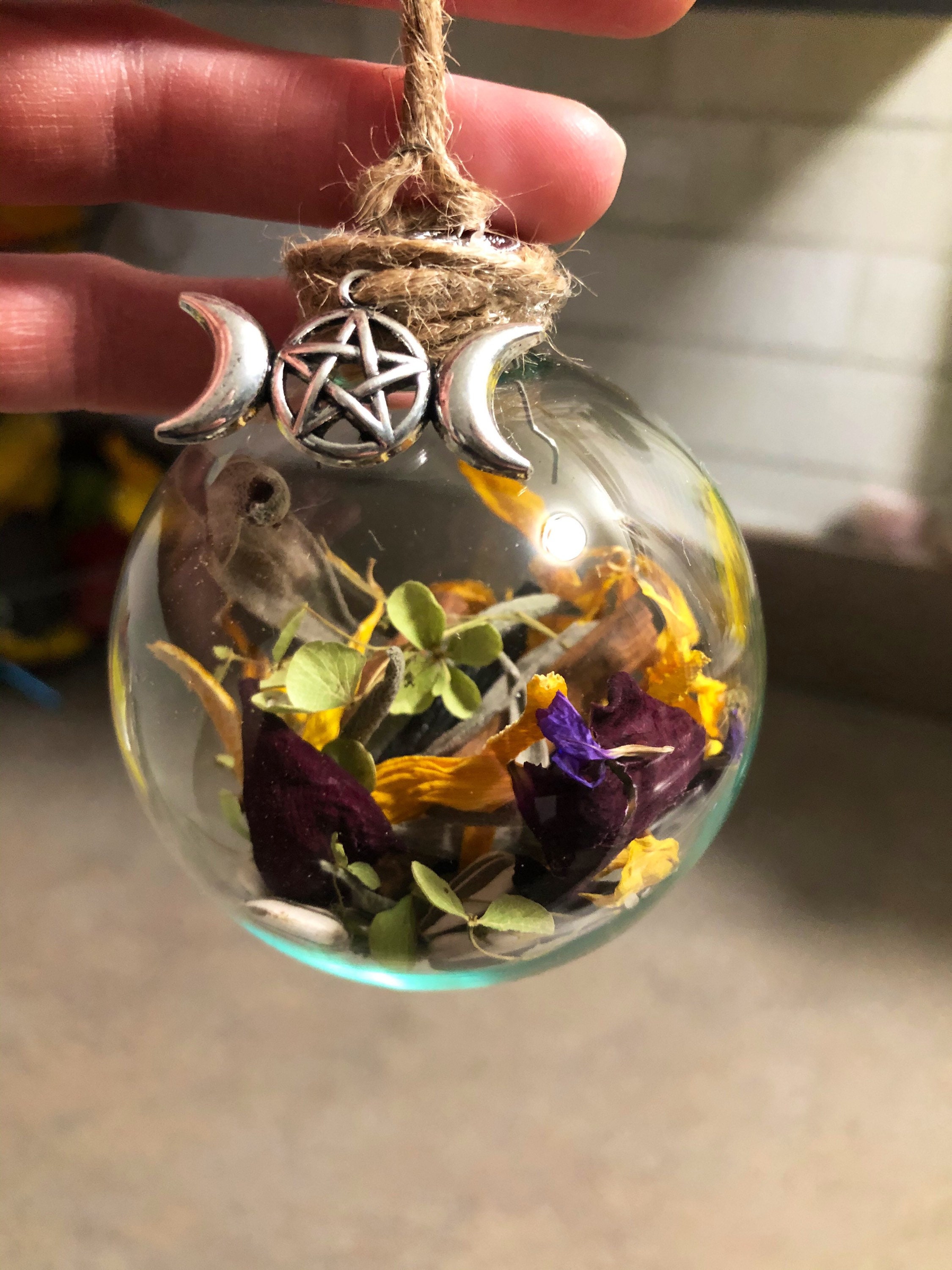 Home Protection Ball Witch Ball with Black Tourmaline | Etsy
