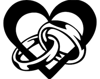 Heart Wedding Rings - Etsy