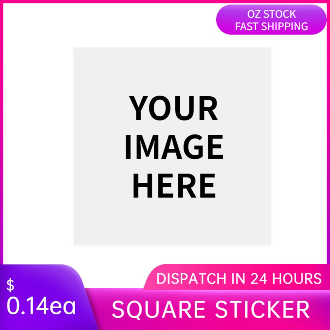 Customised Square Logo Vinyl Stickers, Various Sizes, Sticker Labels ...