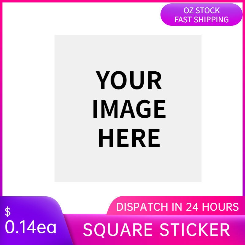 Customised Square Logo Vinyl Stickers, Various Sizes, Sticker Labels ...