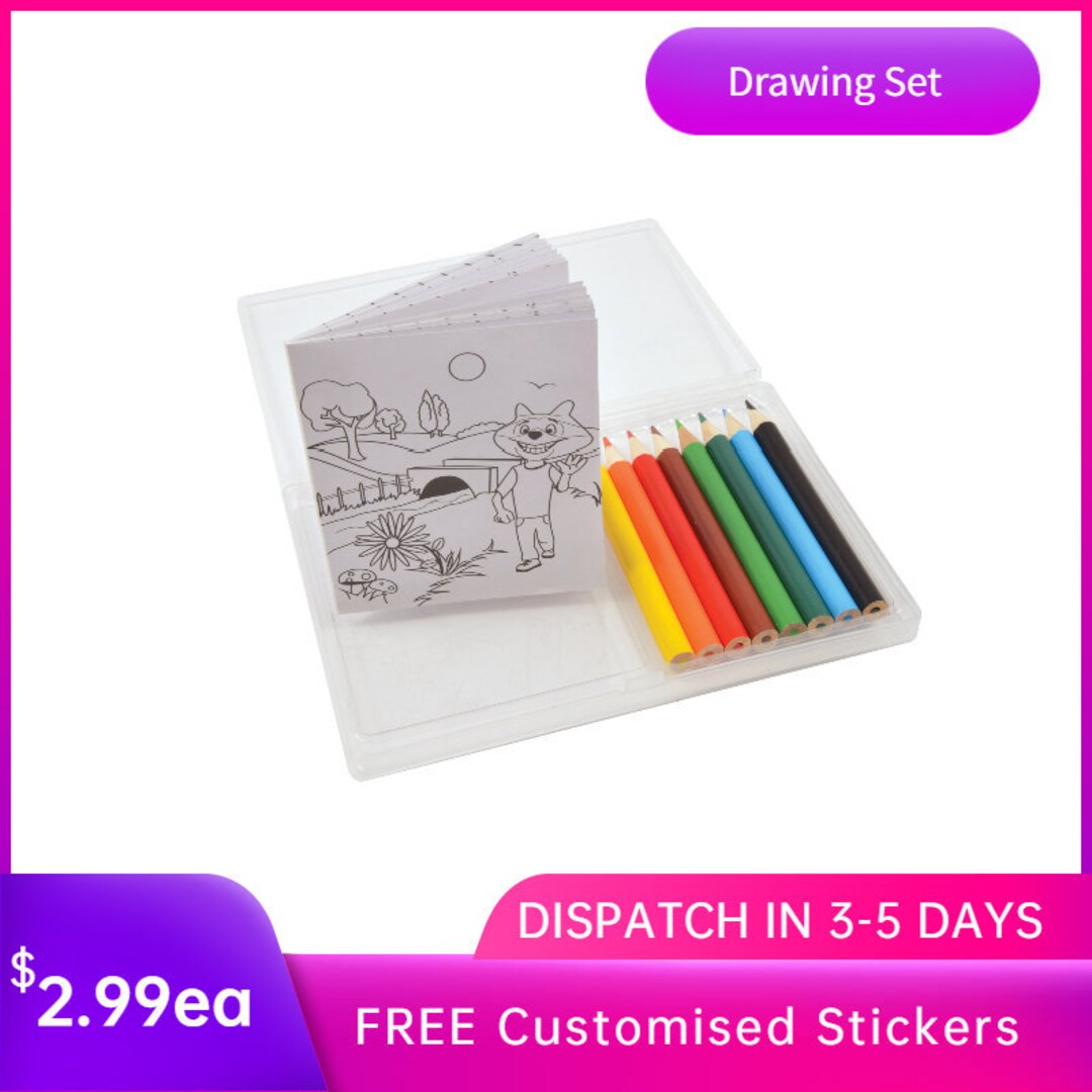 Bulk Personalised Drawing Sets, Kids Fun Stuff, Birthday Party, Kids ...