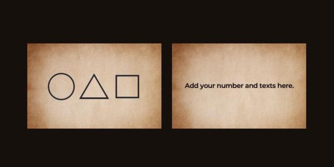 Squid Game Cards - Etsy