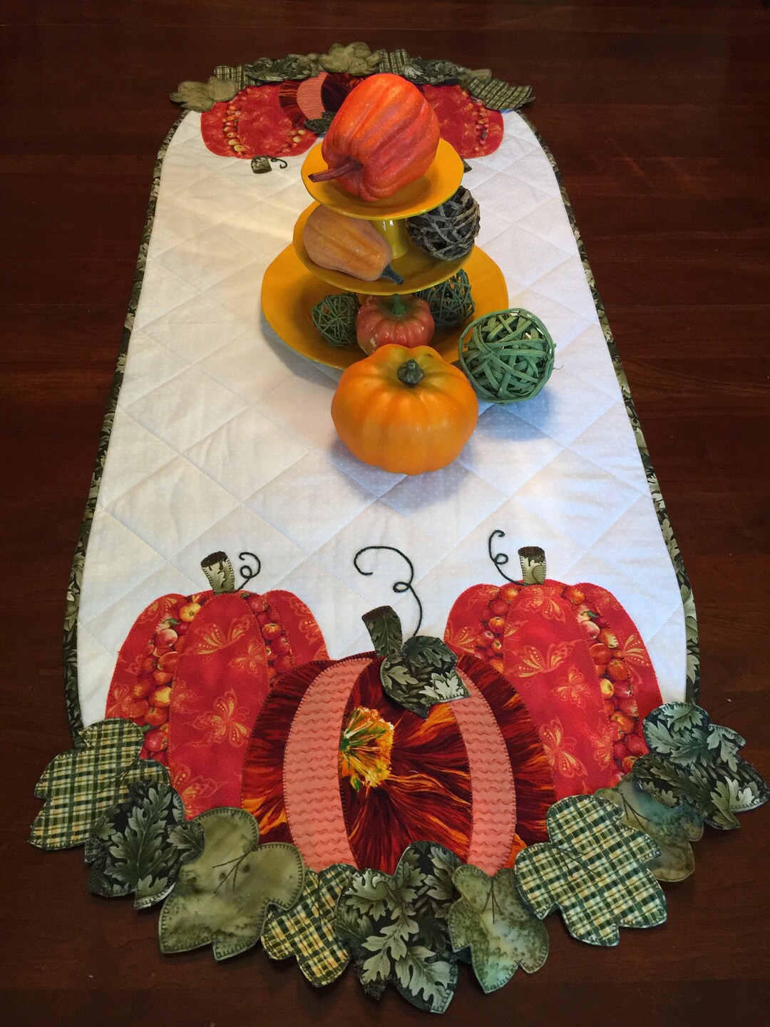 Pumpkin Harvest, Table Runner Pattern by Quilted Garden Designs - Etsy