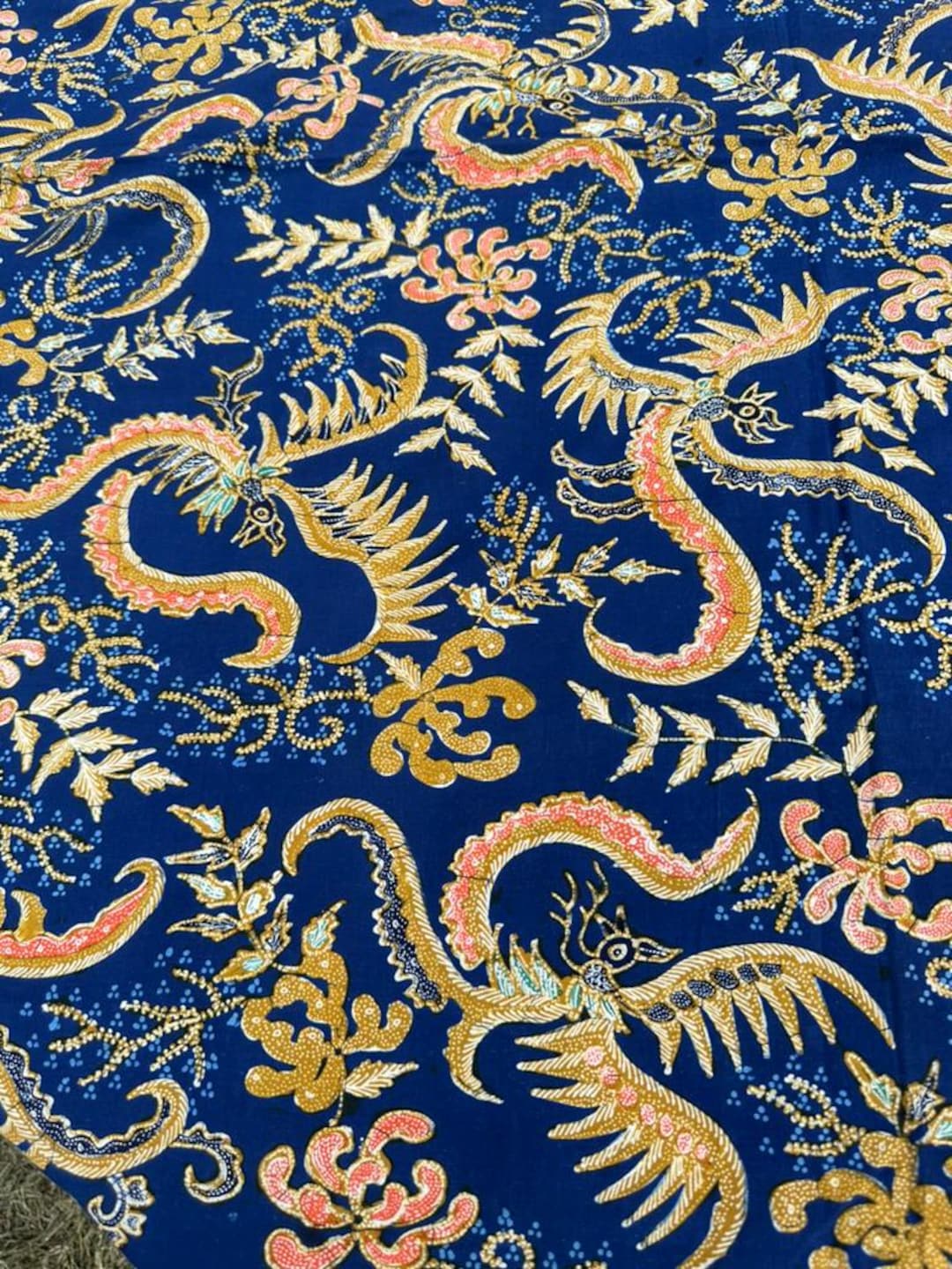 Golden Dragon - Handmade Cotton Indonesian Batik Fabric From Yogyakarta ...