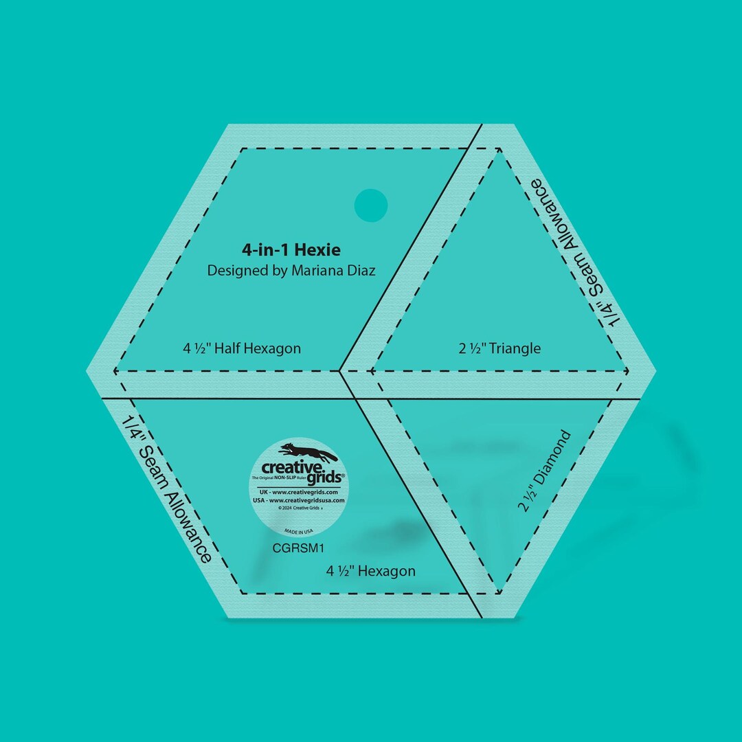 Creative Grids 4-in-1 Hexie Quilt Ruler #CGRSM1 - Etsy