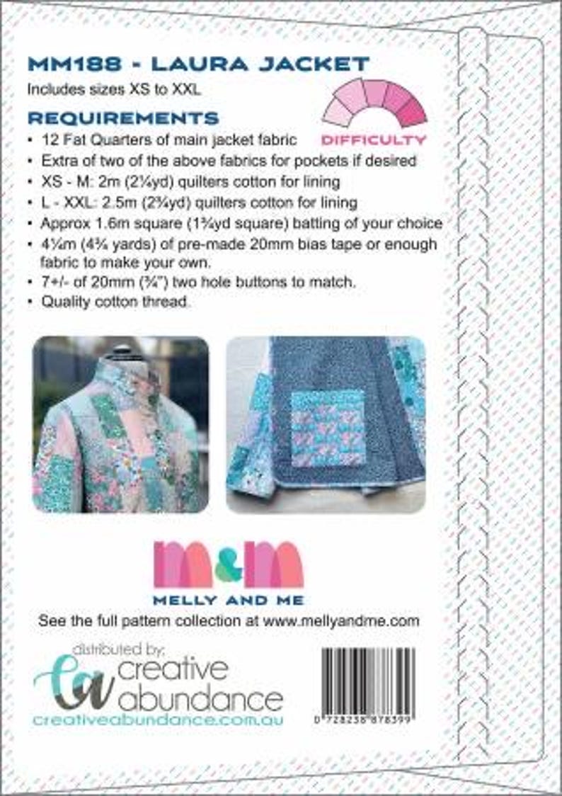 Laura Quilt Jacket Sewing Pattern: Sizes XS-XXL or XL to Xx6(paper ...