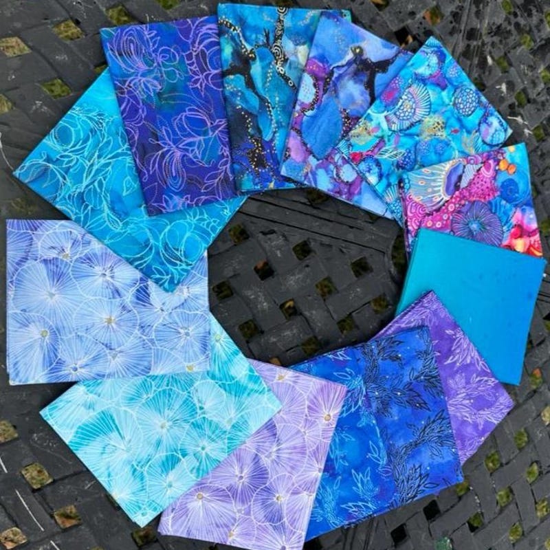 Painted Sea Fabric - Etsy