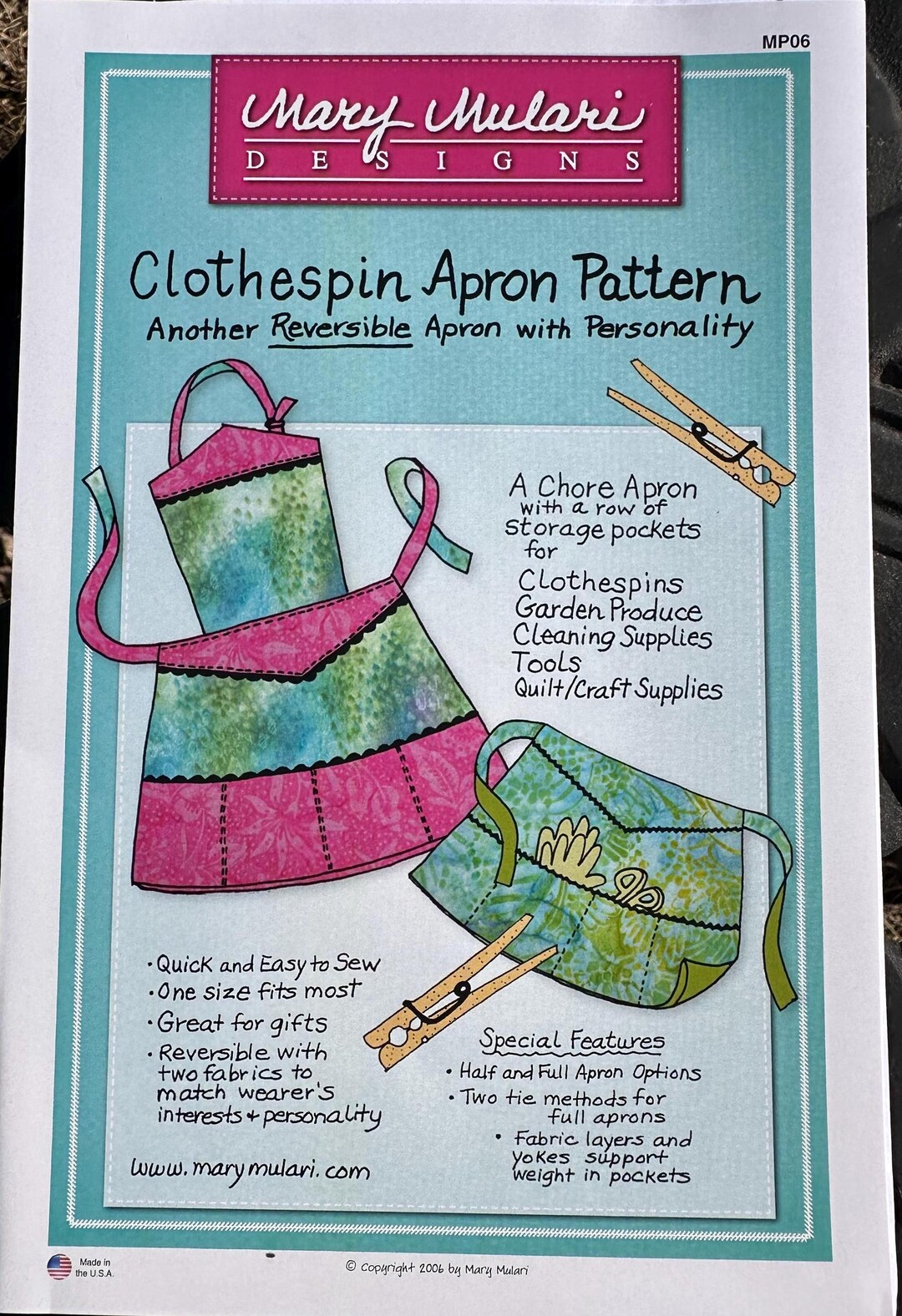 Clothespin Apron Pattern, Another Reversible Apron With Personality ...
