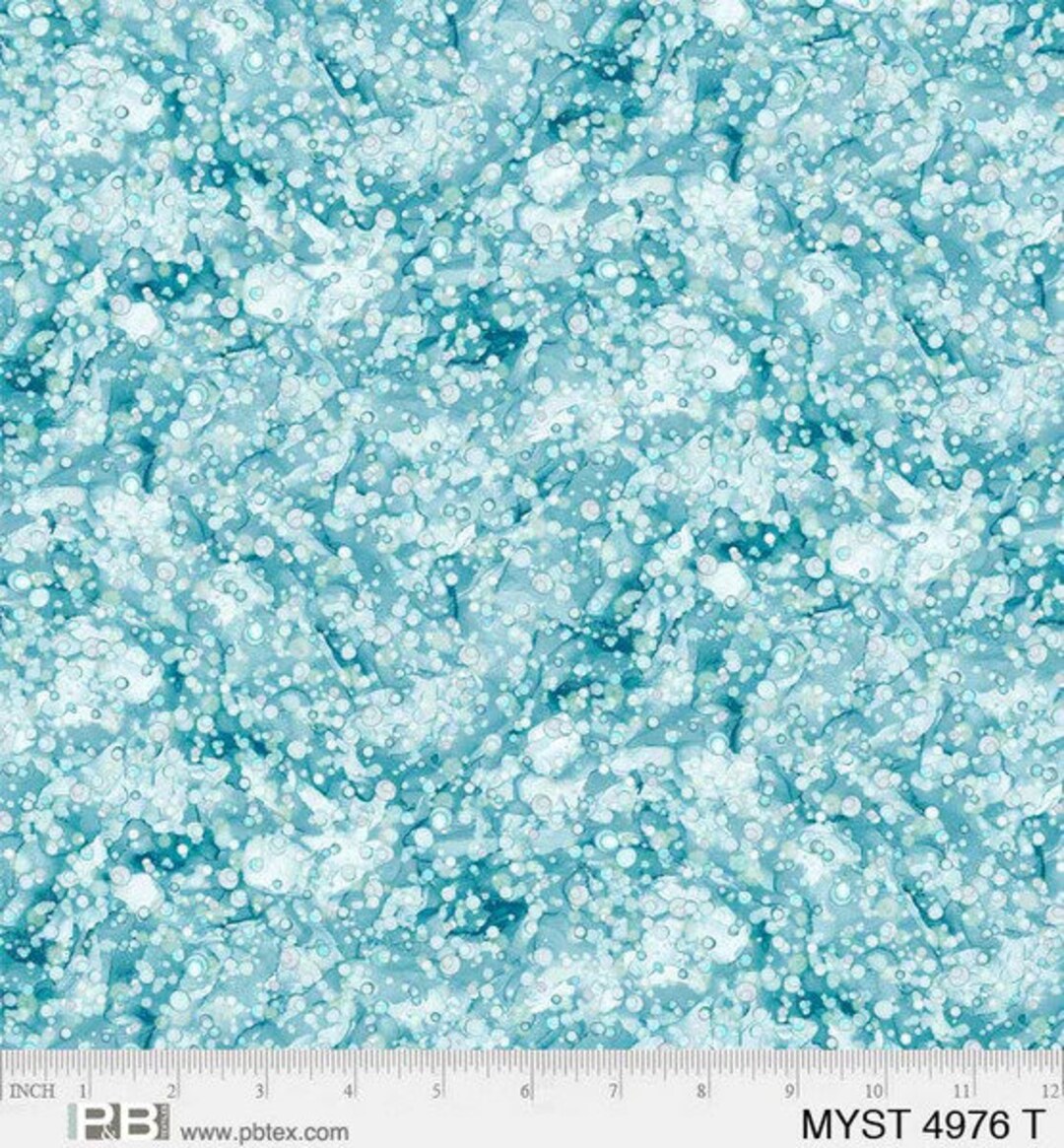 Mystic Ice Crystal Light Teal Fabric PB Textiles by the Half Yard - Etsy