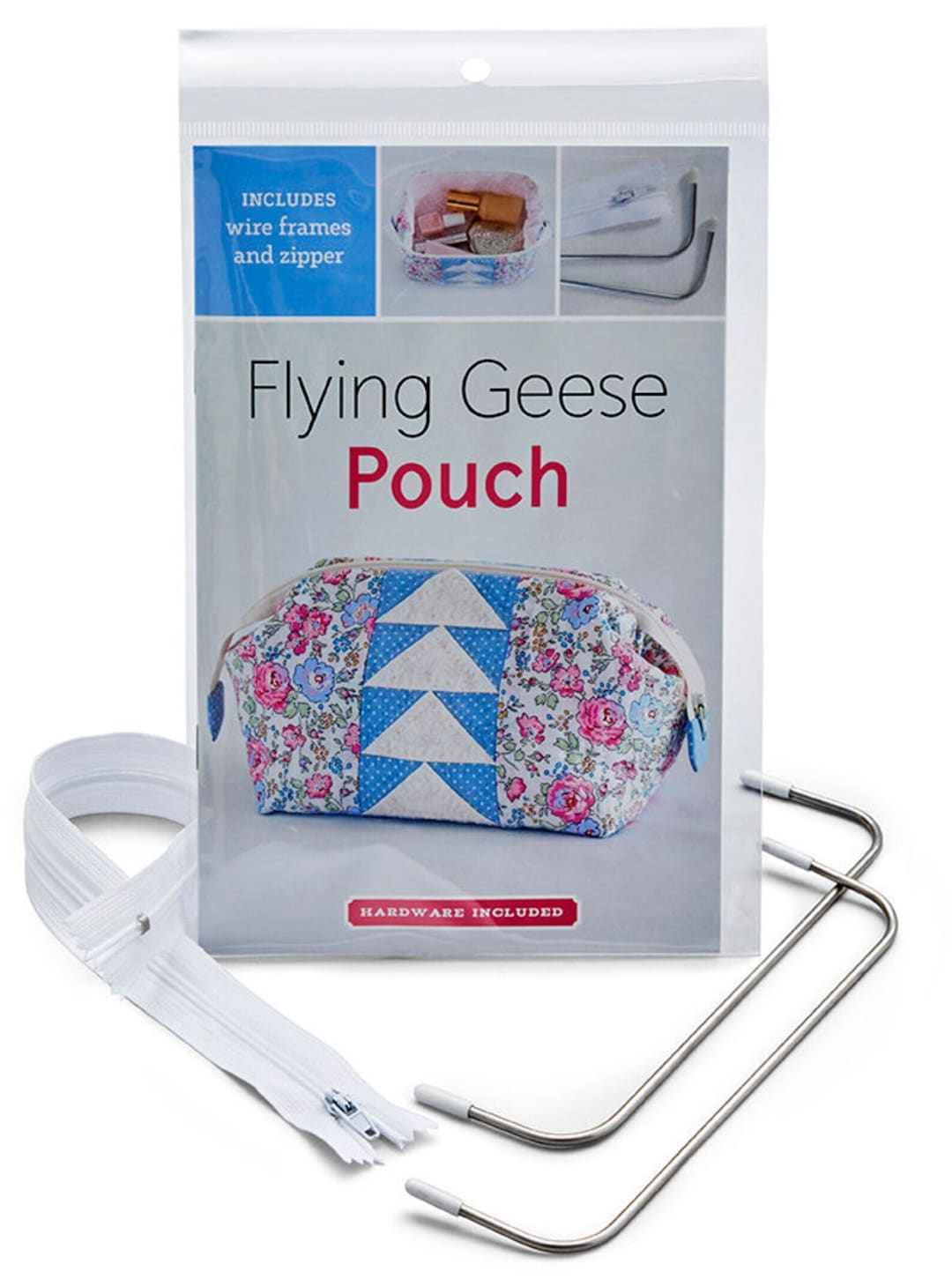 Flying Geese Pouch Pattern and Hardware Kit. Includes Wire Frames and ...