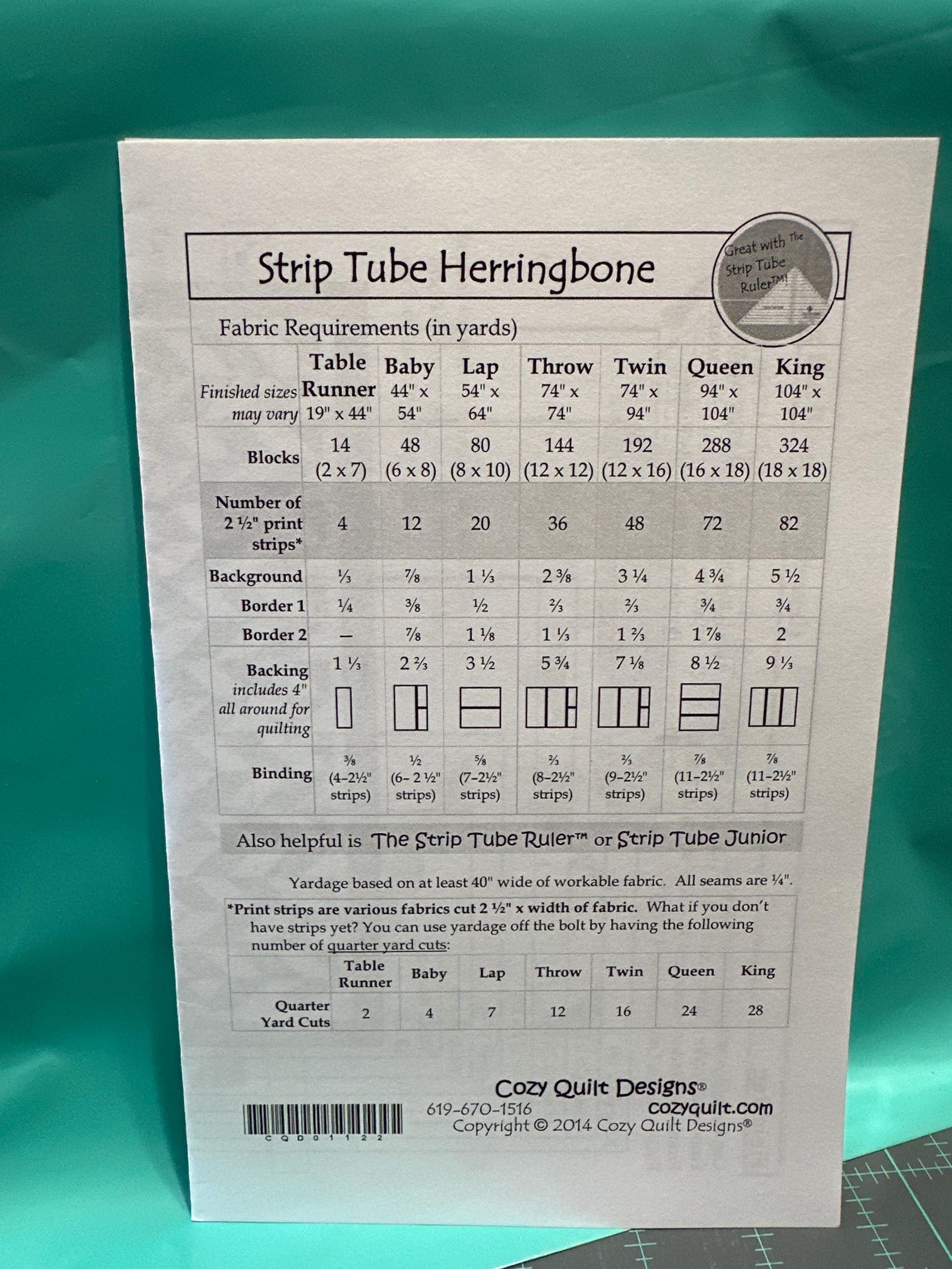 Strip Tube Herringbone Quilt Pattern: 2.5" Strips (cozy Quilt Designs ...
