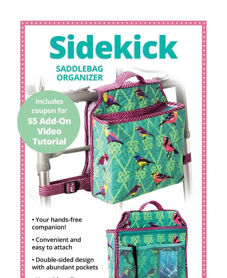 Sidekick - Saddlebag Organizer- Bag Pattern - by Annie - Etsy