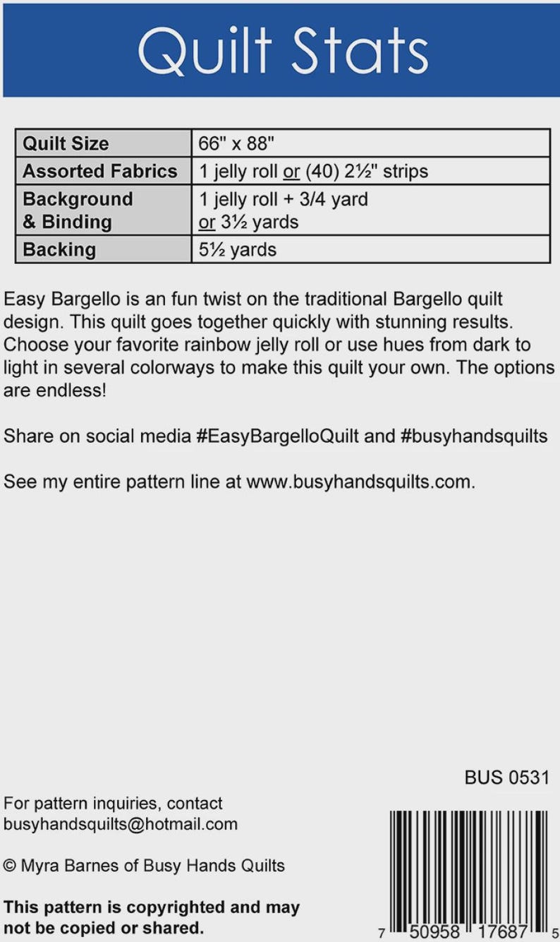 Easy Bargello- Quilt Pattern - From Busy Hands (paper Pattern) - Etsy