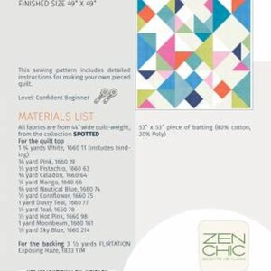 Happy Hour Quilt Pattern by Zen Chic ZC-HHQP, Modern Lap or Wall Quilt ...