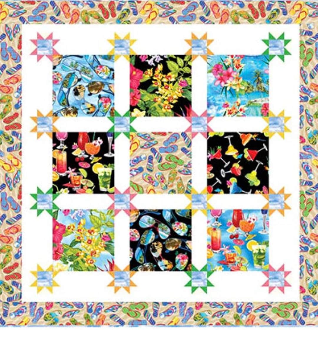 Tropical Escape Summer Fun - Quilt Kit - by Kanvas Studio - Etsy