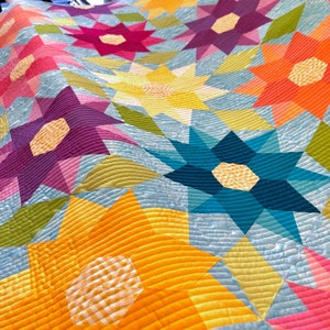 Dancing Dahlias-krista Moser modern Quilt Pattern-option Add on ...