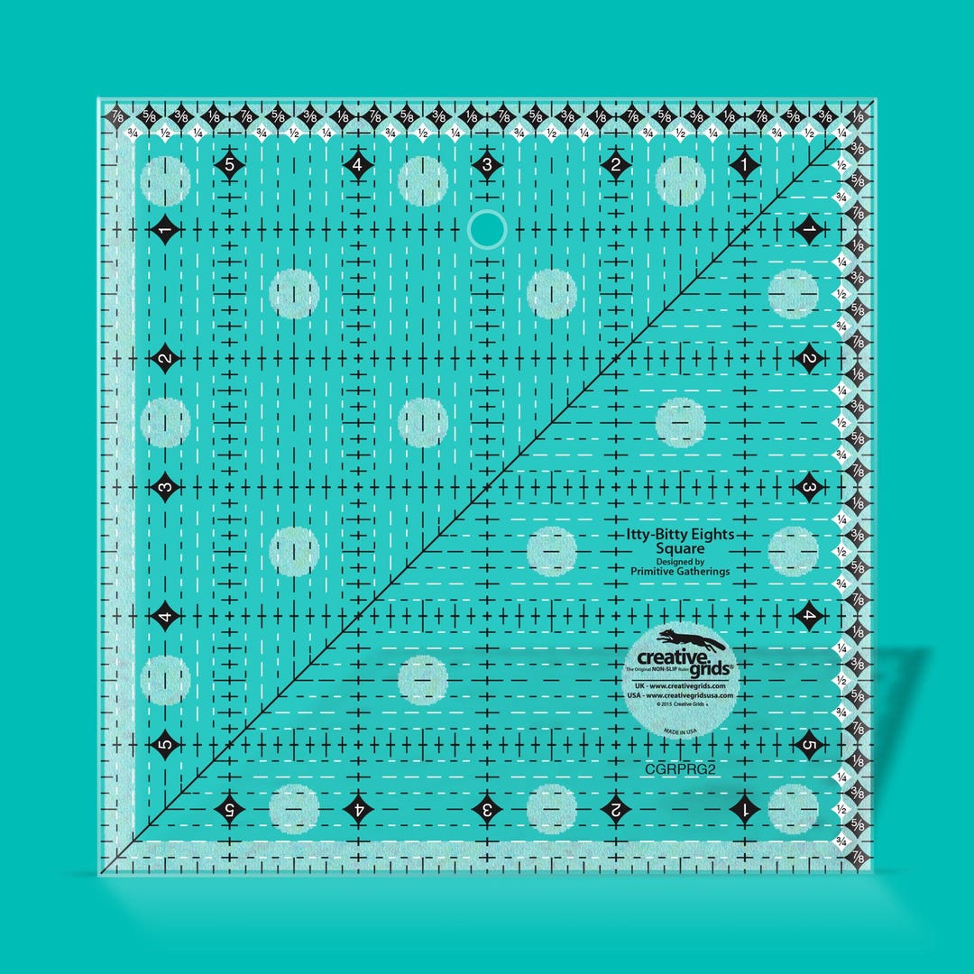 Itty-bitty Eights Square Quilt Ruler 6in X 6in Creative Grids CGRPRG2 ...