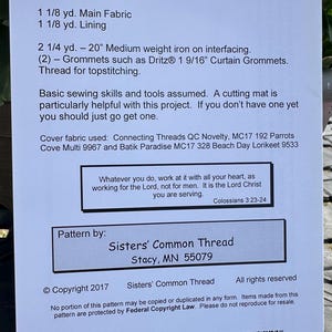 Bindle Bag Pattern From Sisters Common Thread SCT10163 - Etsy