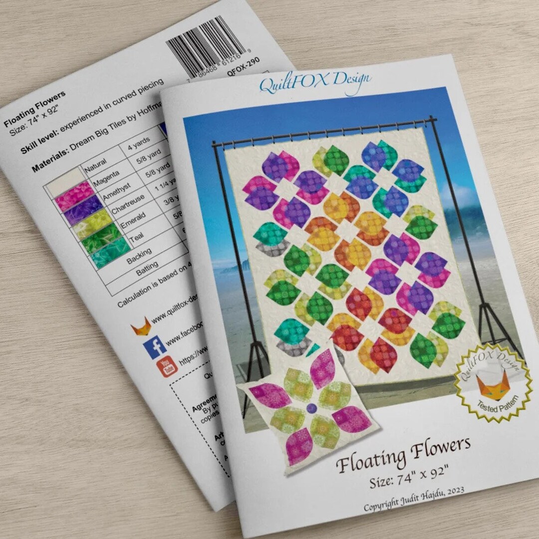 Floating Flowers Quilt Pattern, by Quilt Fox Designs - Etsy