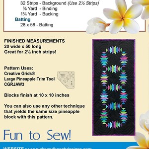 Starlight Table Runner Quilt Pattern by Pink Sand Beach - Etsy