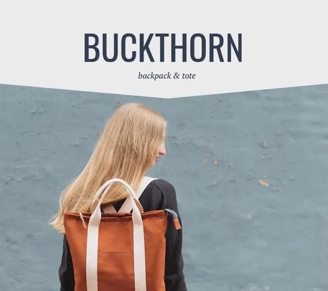 Buckthorn Backpack & Tote- Bag Pattern -from Noodlehead (paper Pattern ...