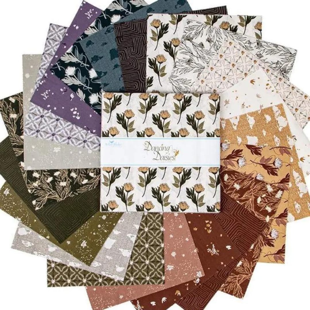 Dancing Daisies Fabric Stacker – 10" Precut Cotton Bundle - Etsy