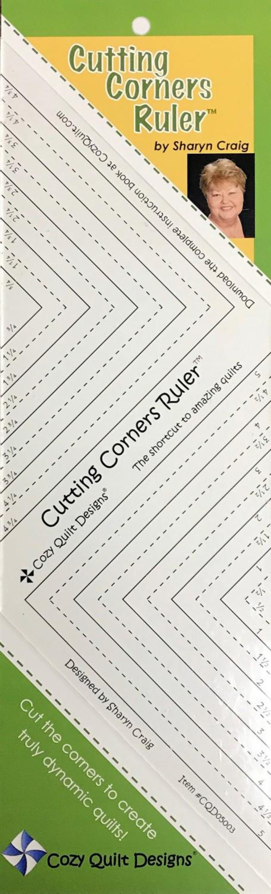 The Cutting Corners Ruler by Sharyn Craig for Cozy Quilt Designs ...