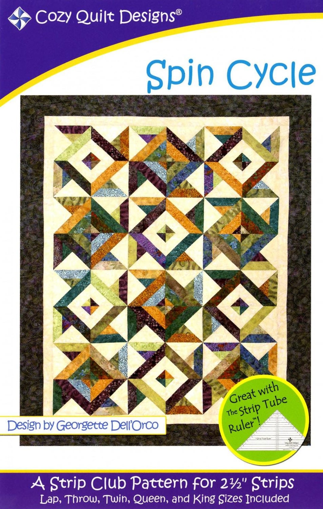 Spin Cycle - a Strip Club Quilt Pattern - Cozy Quilt Designs - Etsy
