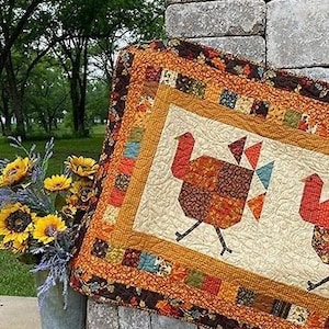 Turkey Trot Table Runner Pattern, Uses 5" Squares by Sandy Gervais - Etsy