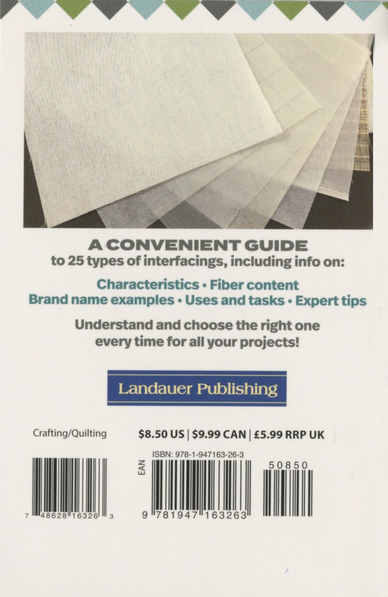 Guide to Interfacings Reference Book - Etsy
